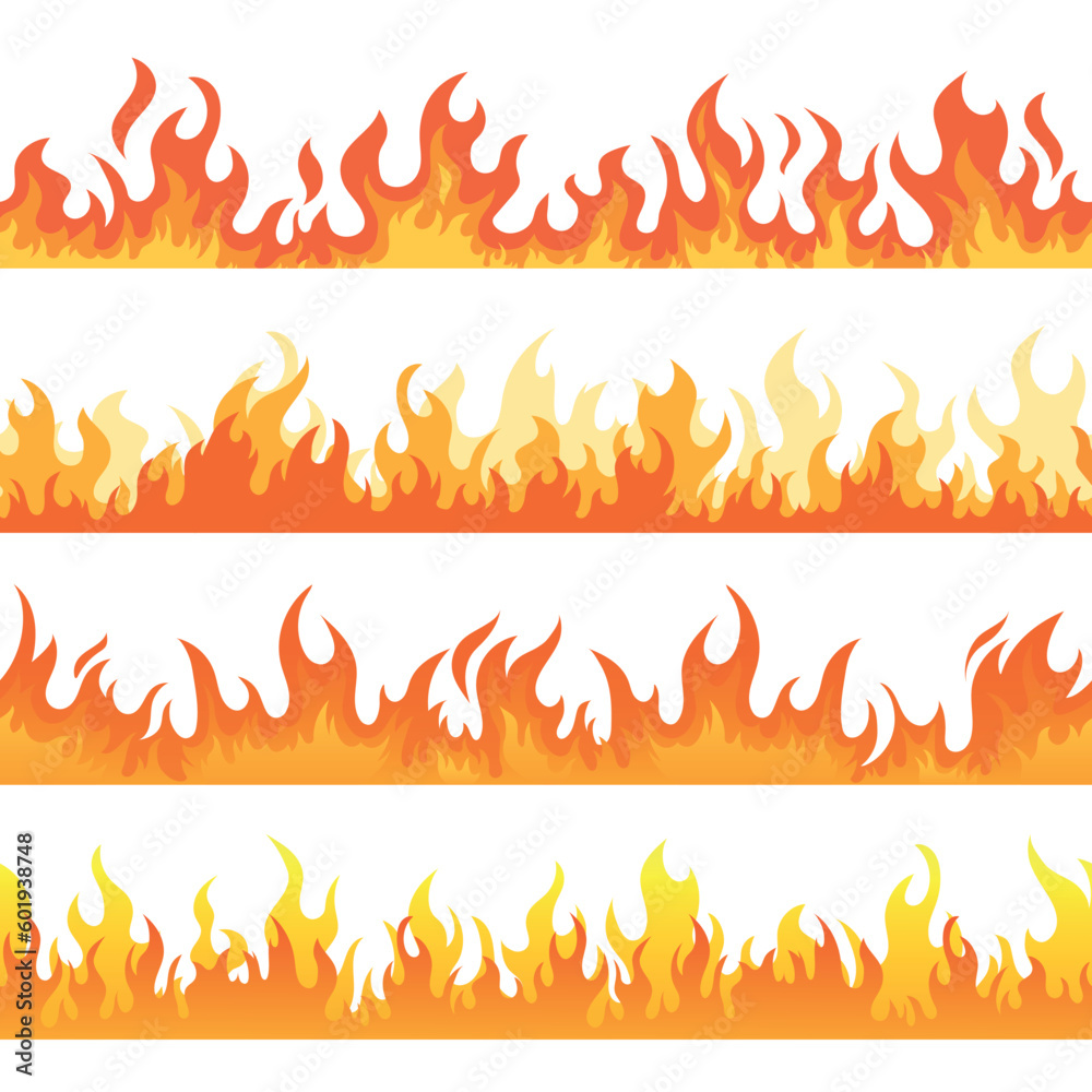 Fire flame background. Seamless texture. Bonfire motion, endless ...