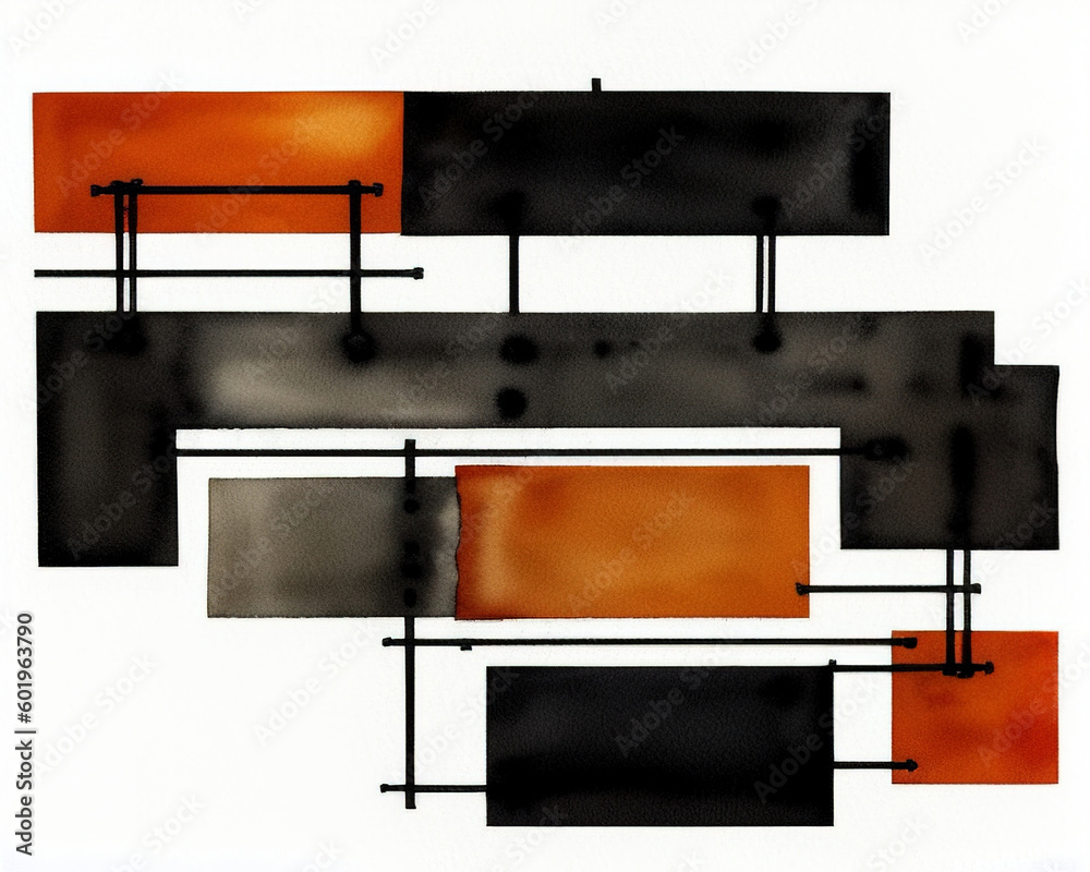 Constructivism dark grungy industrial style abstract art background or ...