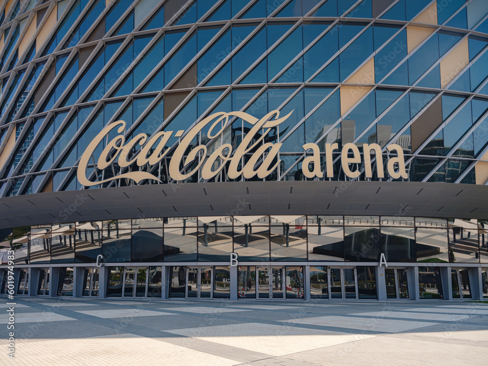 20 March 2023, Dubai, UAE: Coca Cola Arena, biggest arena in the middle ...