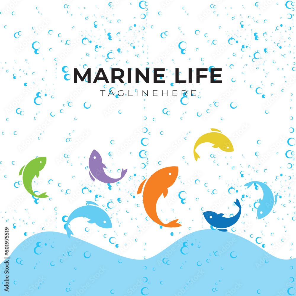 fish logo,color full fish logo,marine life logo. Fish logo template ...