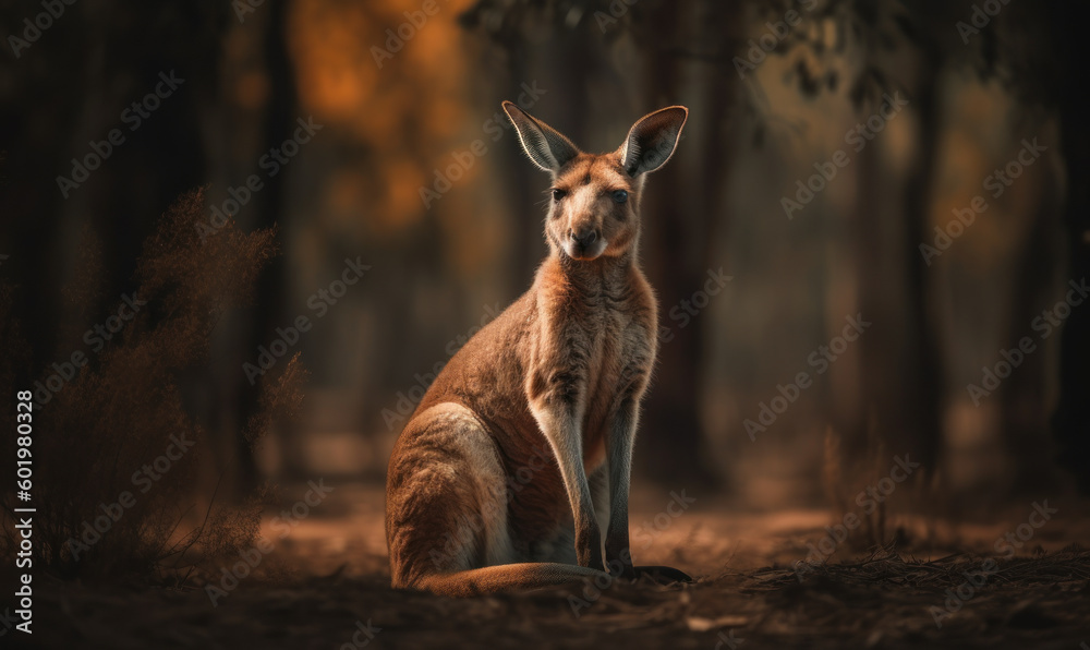 Outback Majesty: Photo of kangaroo, captured in a classic Australian ...
