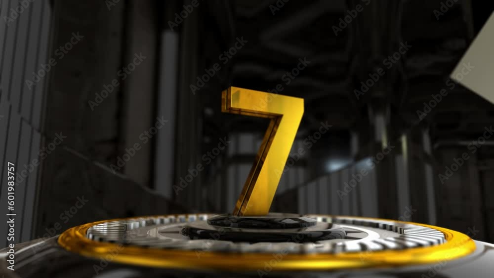 number 7 Top 10 countdown 4k for YouTube videos count numbers with ...