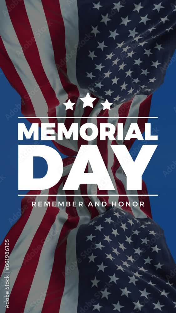 Memorial day animation. Happy memorial day. Flag USA. Honoring all who ...