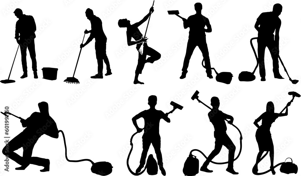 "Clean and Pose: Man Holding Vacuum Cleaner in Different Poses ...