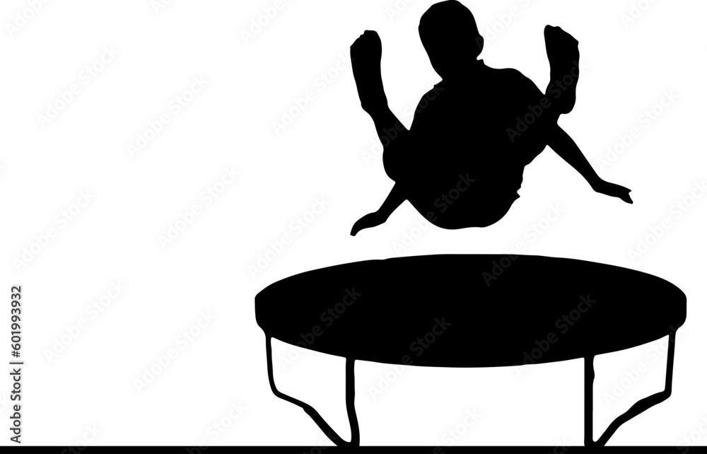 "Extreme Flips: Silhouette Vector Illustration of a Dynamic Acrobat ...