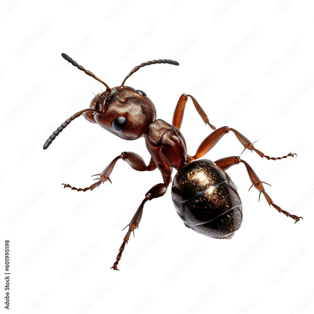 Ant isolated on the transparent background, created with generative AI ...