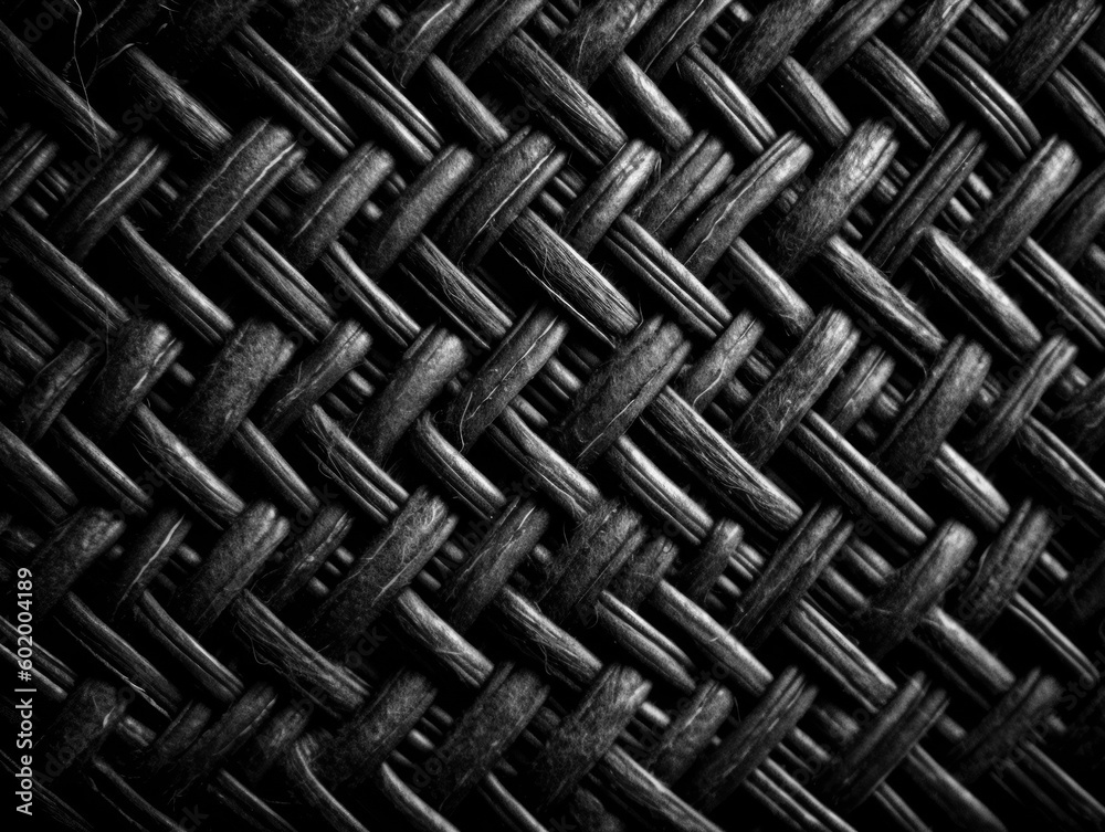 Dark black Abstract woven mat texture. Wickerwork background created ...