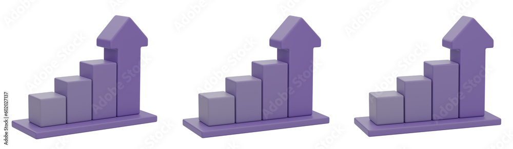 purple graph isolated on transparent background, PNG purple graph, 3d ...