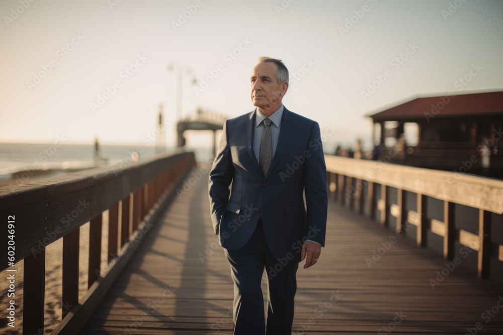 Environmental portrait photography of a tender man in his 50s wearing a ...
