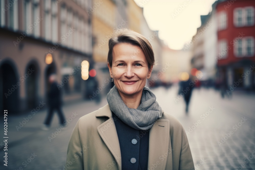 Lifestyle portrait photography of a satisfied woman in her 40s wearing ...