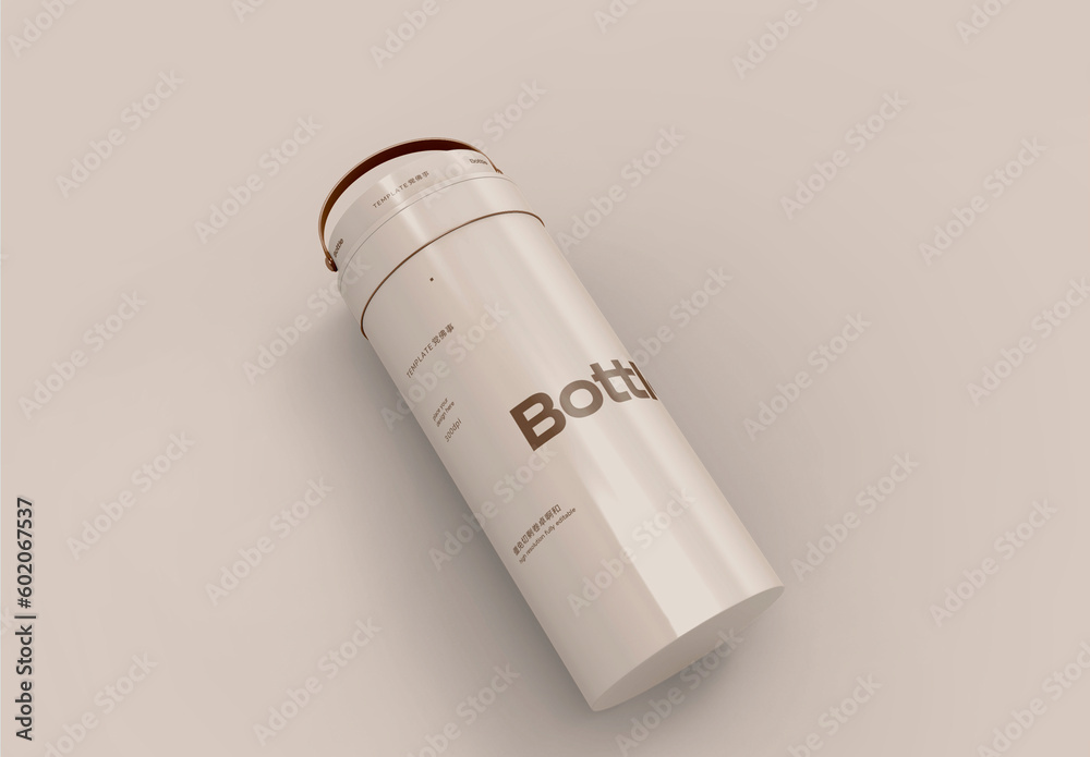 3d Shiny Bottle Mockup Stock Template | Adobe Stock