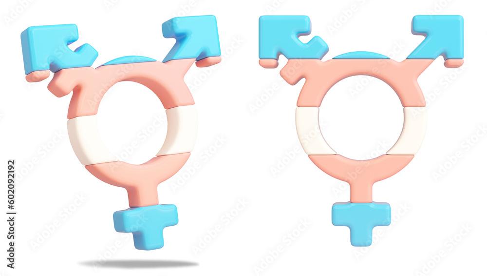 Isolated transgender symbol on a transparent background for LGBTQIA+ ...