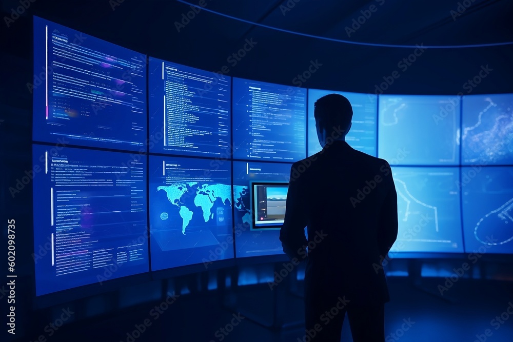 Future of Management: Dive into the Blue-Shining World of Virtual Project Management! Stock ...