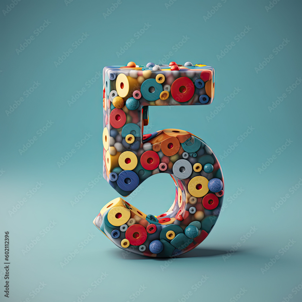 Chiffre 5 design Stock Illustration | Adobe Stock
