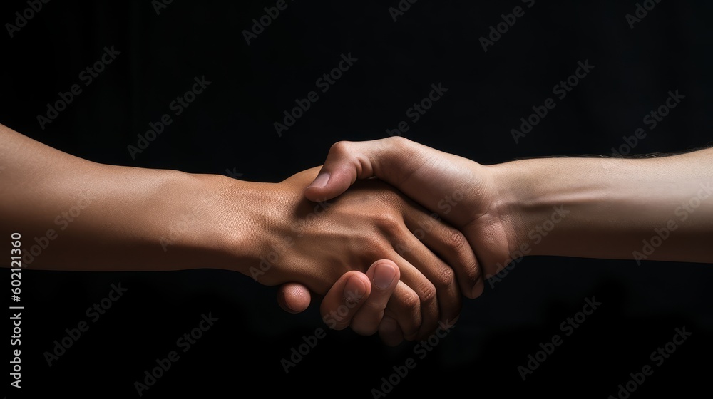 Youthful Handshake Image - Generative AI Art in Informal Studio ...