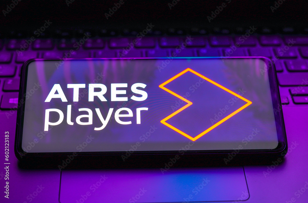 May 13, 2023, Brazil. In this photo illustration, the ATRESplayer logo ...