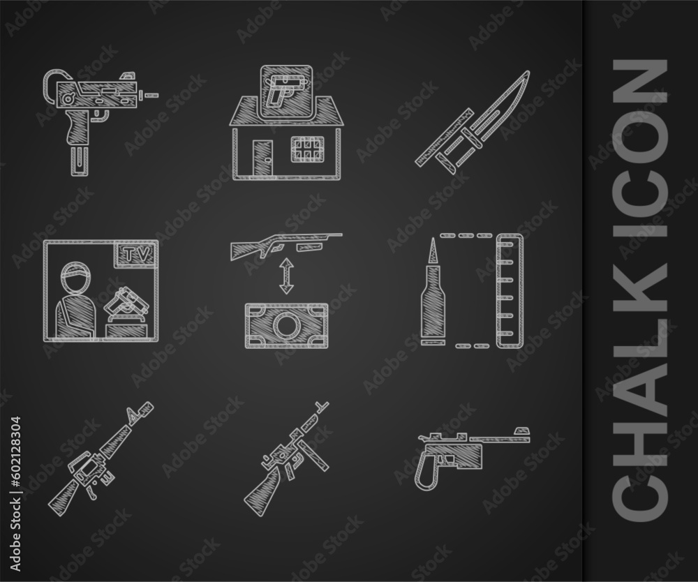 Set Buying assault rifle, Tommy gun, Mauser, Bullet, M16A1, Advertising ...