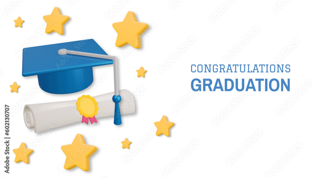 Congratulations graduation greeting vector background design. Vector ...