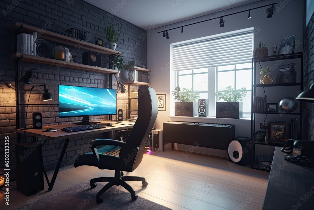 Tech-Fused Gaming Room: A Cyber Home with Comfy Chairs, Monitors & More ...