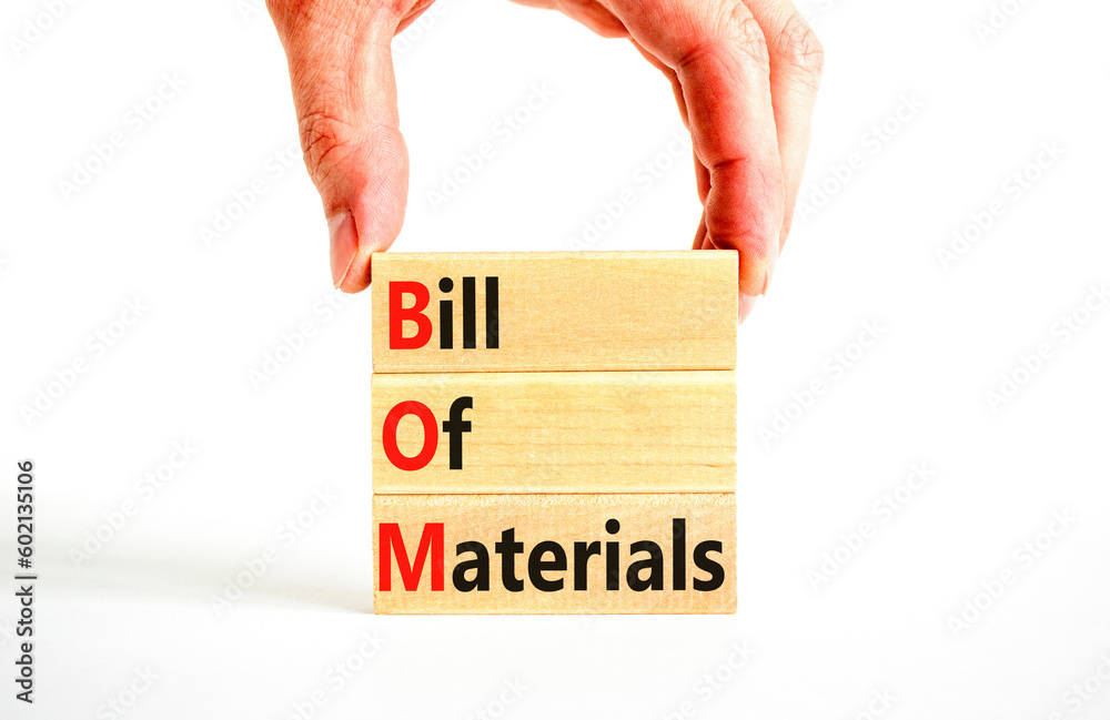 BOM bill of materials symbol. Concept words BOM bill of materials on ...