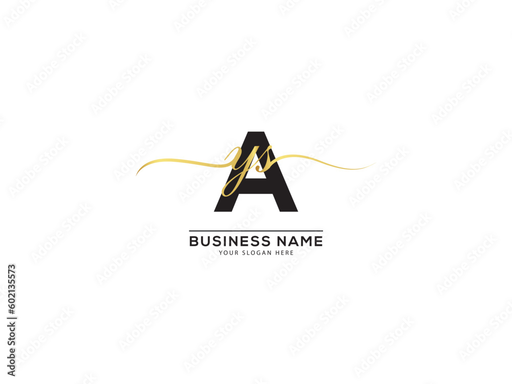 Simple Signature AyS Logo Letter, Typography yas yas Alphabet Letter ...