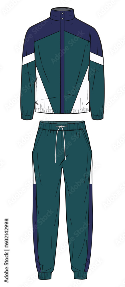 Tracksuit Fashion Illustration, Vector, CAD, Technical Drawing, Flat ...