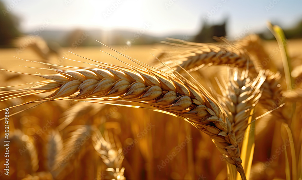 Spikes of black emmer wheat, ancient Egyptian grain growing. Black ...