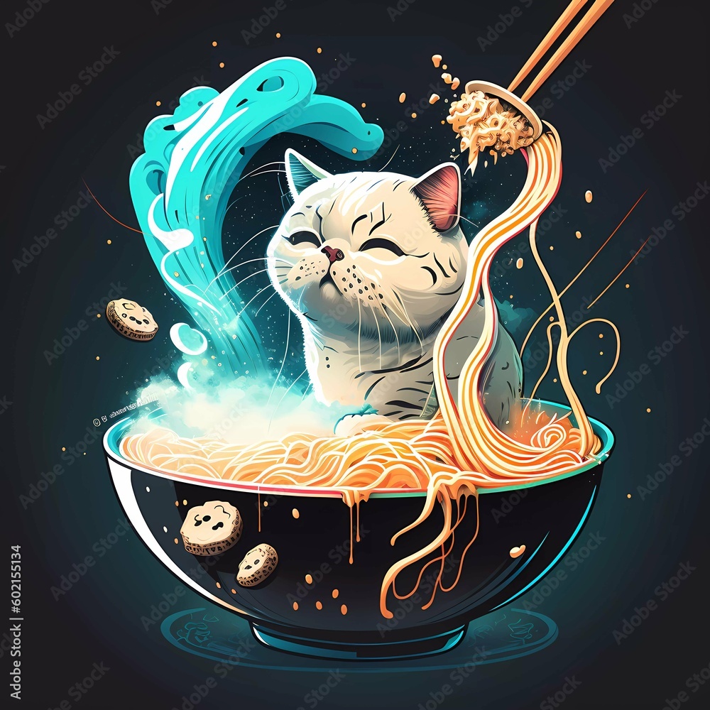 Ramen, Cat, japan, restaurant, tokyo, food, japan cuisine, chinese ...