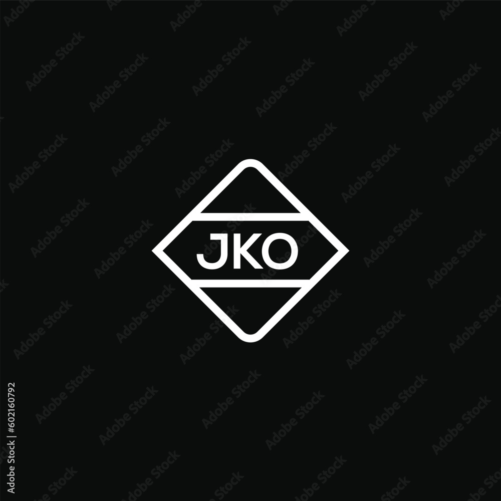 jko letter design for logo and icon.jko monogram logo.vector ...