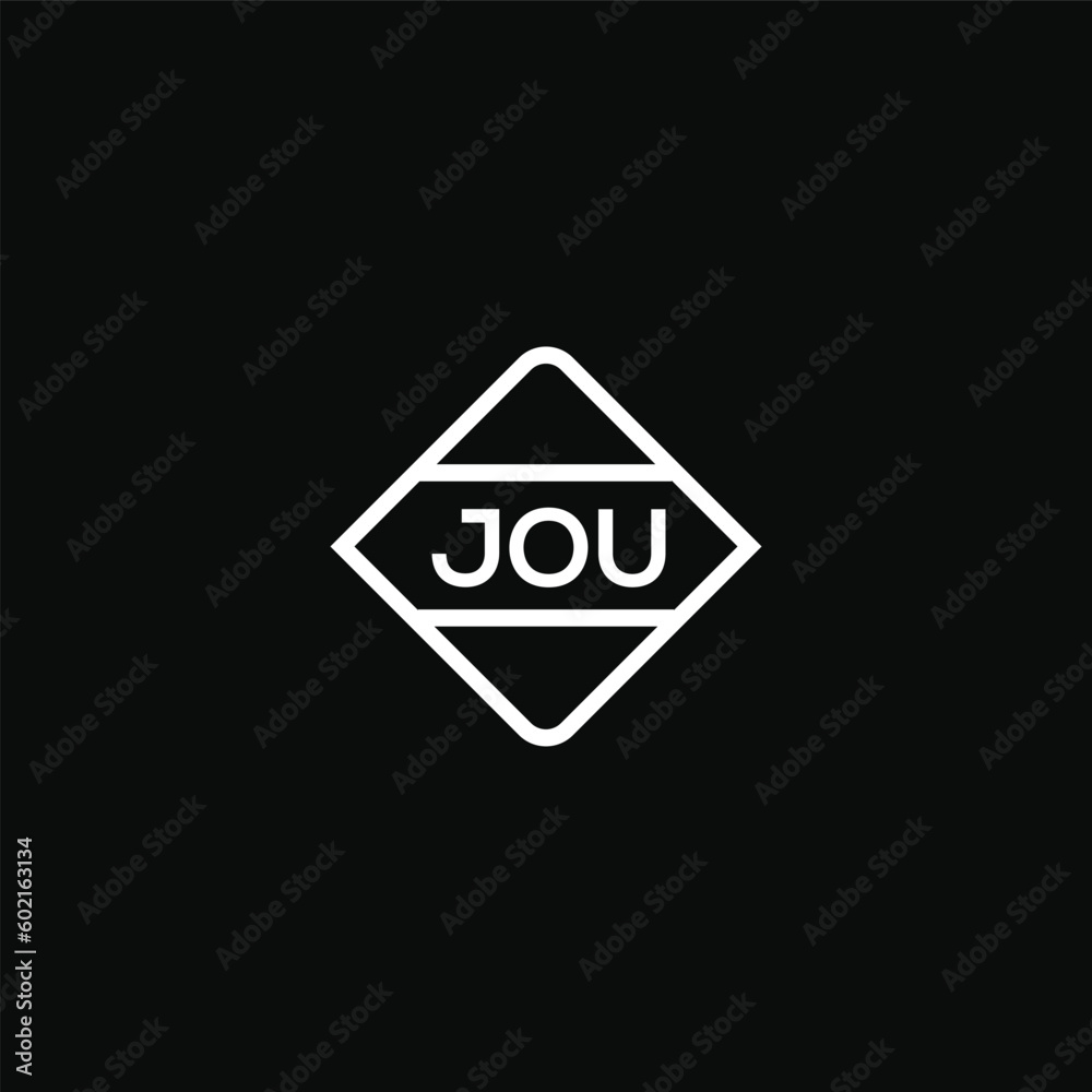 JOU letter design for logo and icon.JOU monogram logo.vector ...