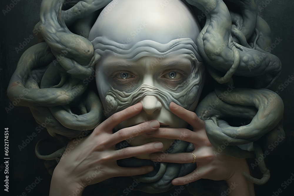 Deeply unsettling surrealism portraiture, abstract hyperrealism, horror ... Deeply unsettling surrealism portraiture, abstract hyperrealism, horror ...