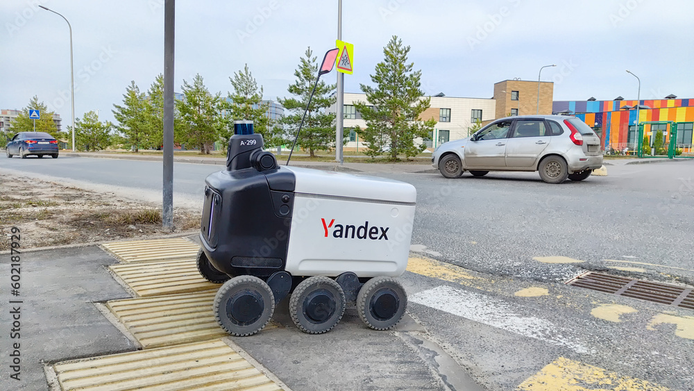 INNOPOLIS, RUSSIA - April 04, 2023: Small square automatic pizza and ...