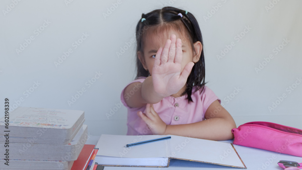 Stop bullying. Sad and angry pupil. Smart kid ready to learn. Hard ...