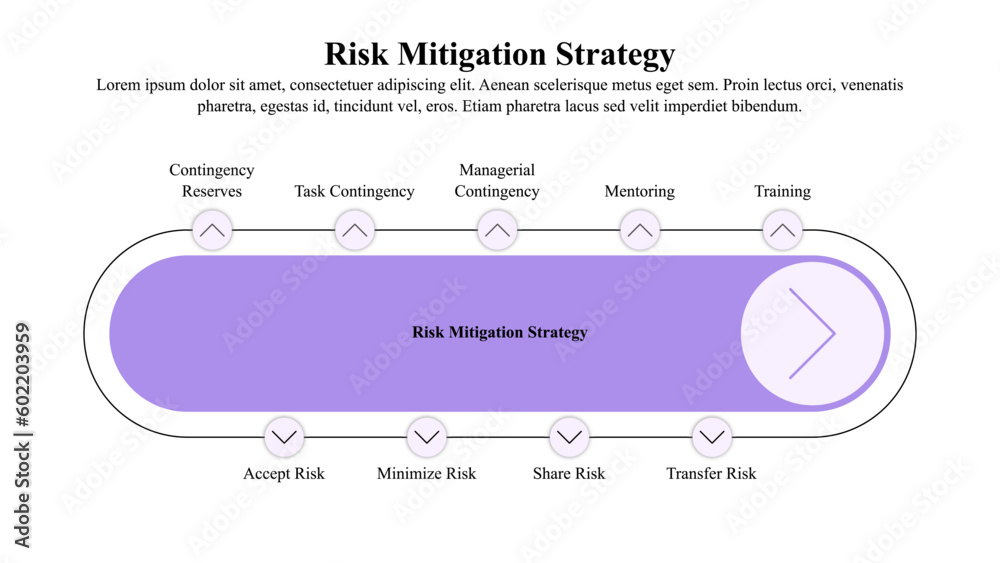Infographic presentation template of the risk mitigation strategy ...
