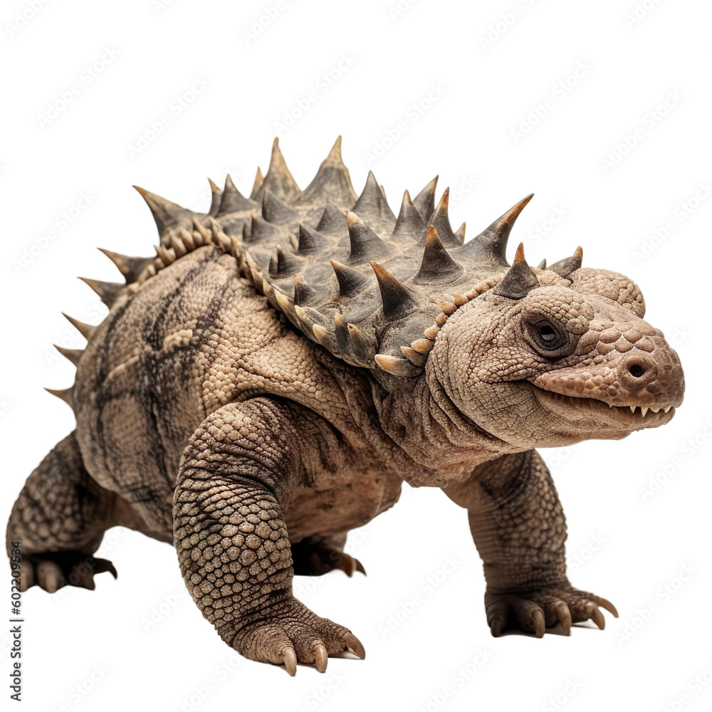 Dinosaur - Ankylosaurus on transparent background, Generative ai Stock ...