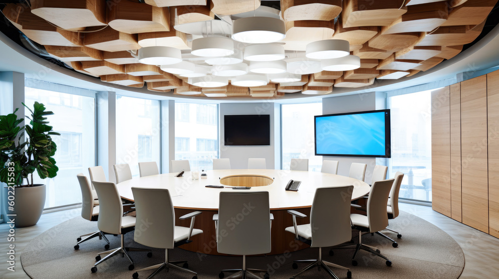 modern co-working spaces, "Innovative Meeting Room" Description ...