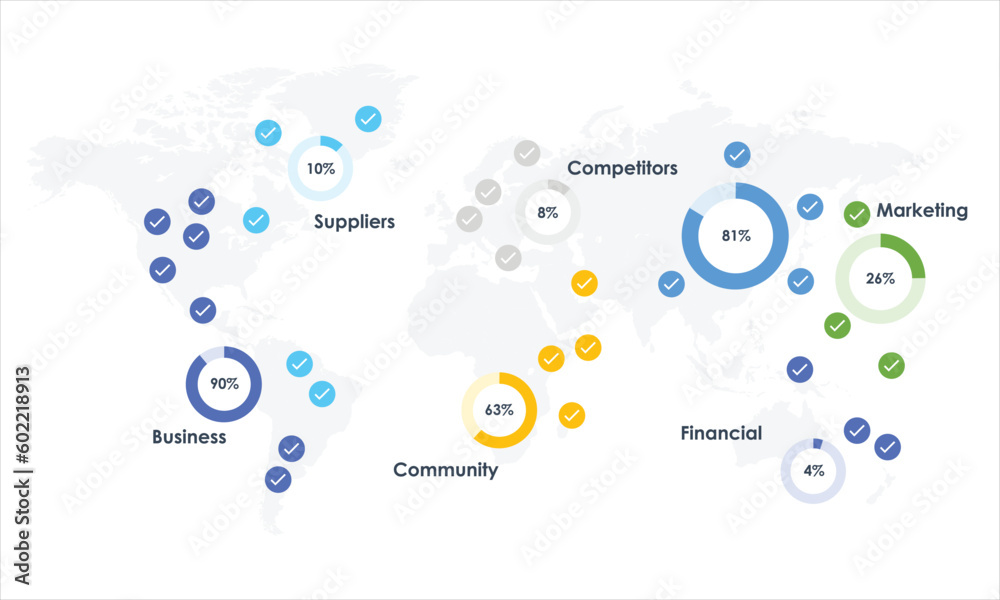 Vetor de Europe map infographic. Slide presentation. Global business ...
