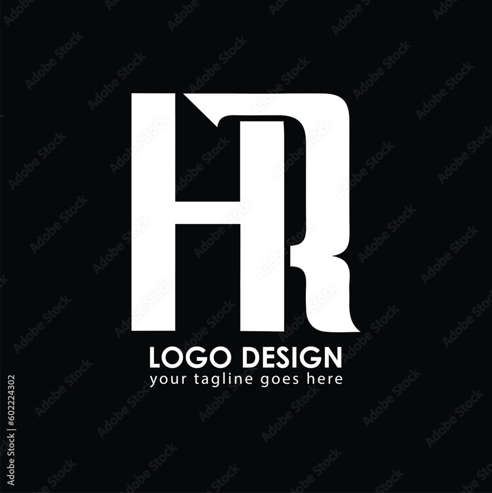 HR HR Logo Design, Creative Minimal Letter HR HR Monogram Stock Vector ...