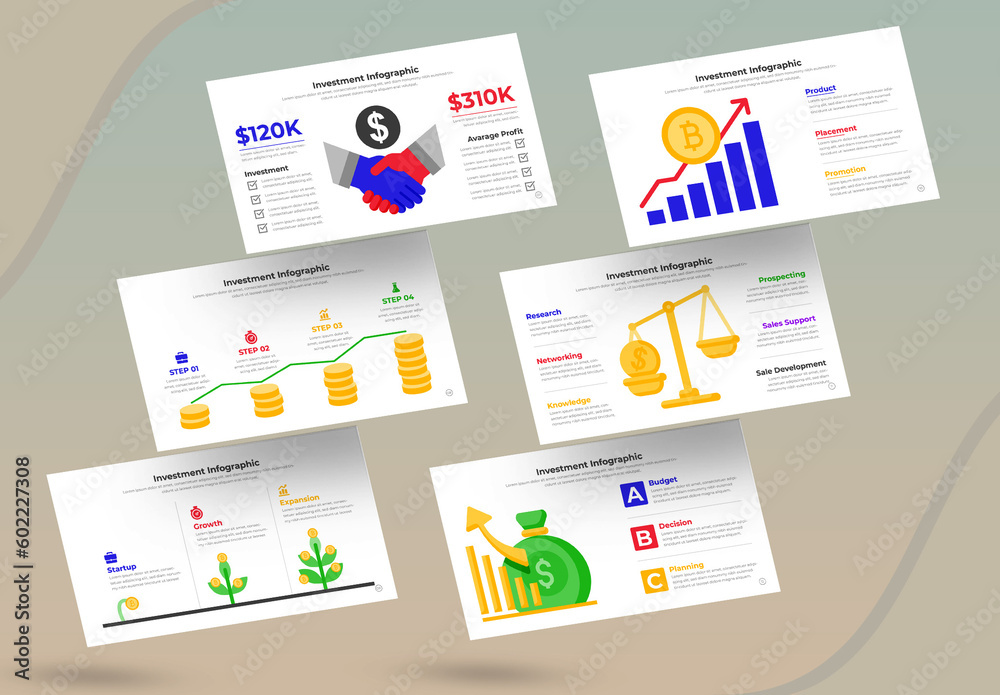 Business Investment Infographic Presentation Layout Stock Template ...