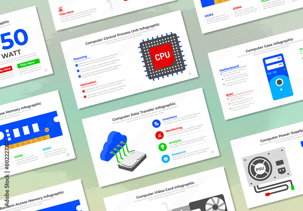 Computer Technology Infographic Template Stock Template | Adobe Stock