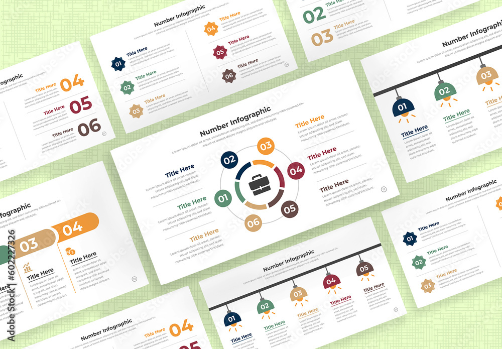 Number Style Infographic Layout Stock Template | Adobe Stock