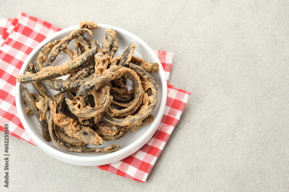 Belut Goreng or Fried Paddy Eel, (Monopterus albus), Indonesian ...