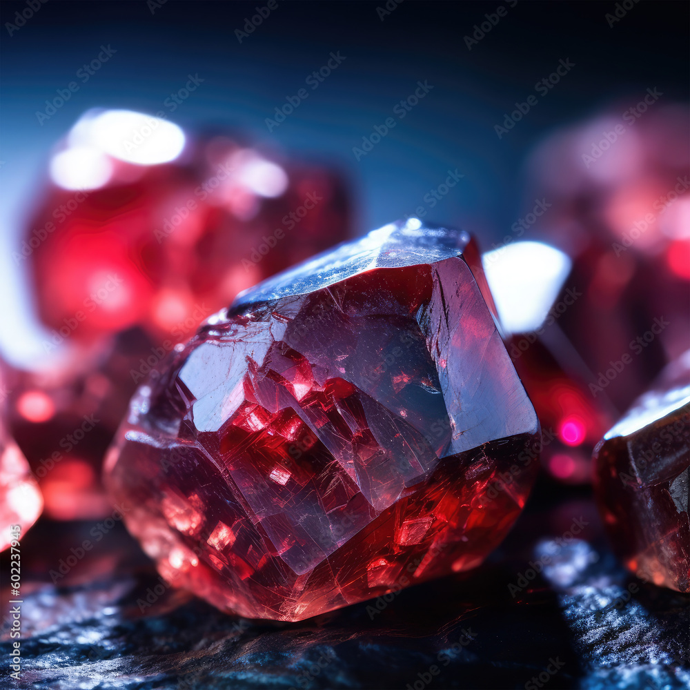 red sapphire close up raw material mineral gemstone Stock Illustration ...
