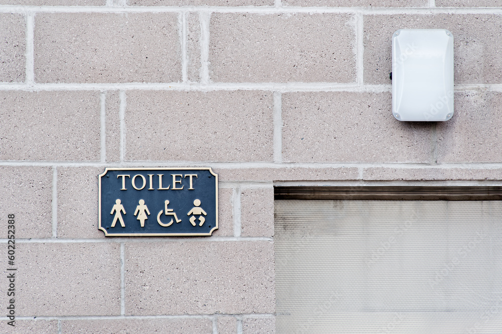 Toilet sign for public use for male, female, disabled and infant Stock ...