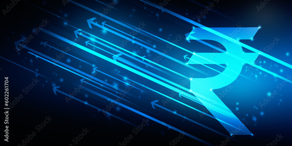 Rupee currency . 2d rendering illustration Stock Illustration | Adobe Stock