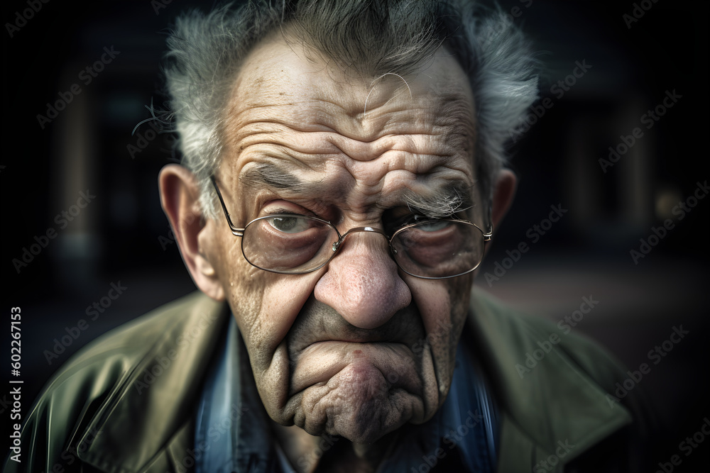 Funny old man who is extremely disgusted. Generative AI Stock ...
