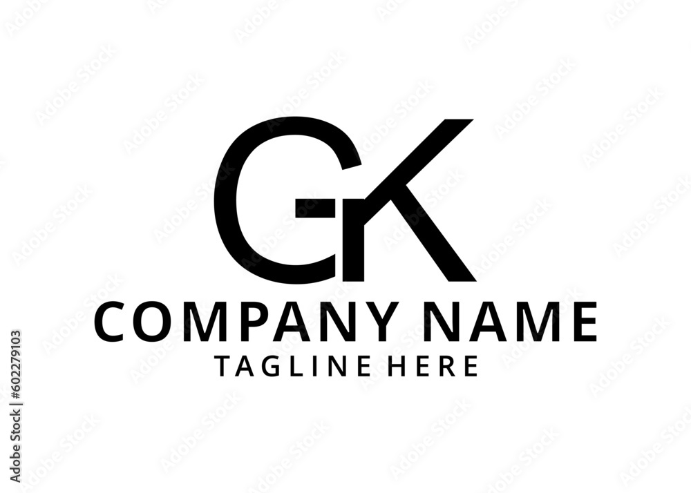 initial letter gk and kg logo design vector template Stock Vector ...