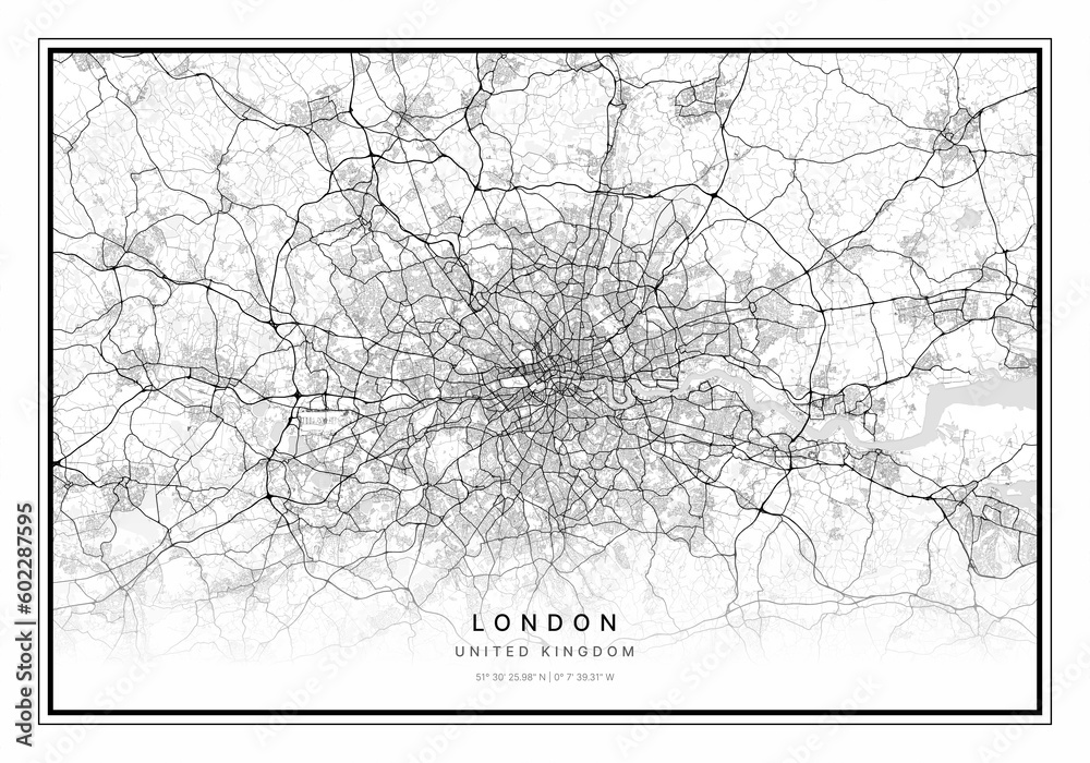 London Map, Minimalist Map, London Print, London Poster, London Art ... London Map, Minimalist Map, London Print, London Poster, London Art ...