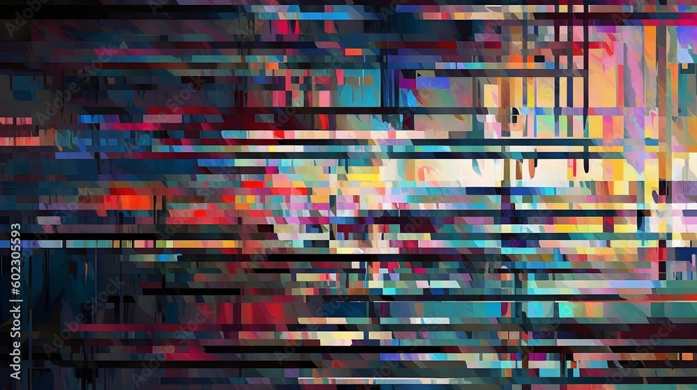 Digital aesthetic wallpaper that incorporates glitch art. Featuring ...