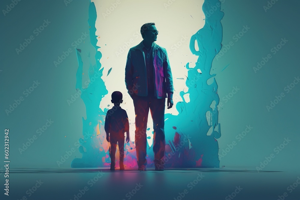 Father's Day poster or banner template .Greetings and presents ...